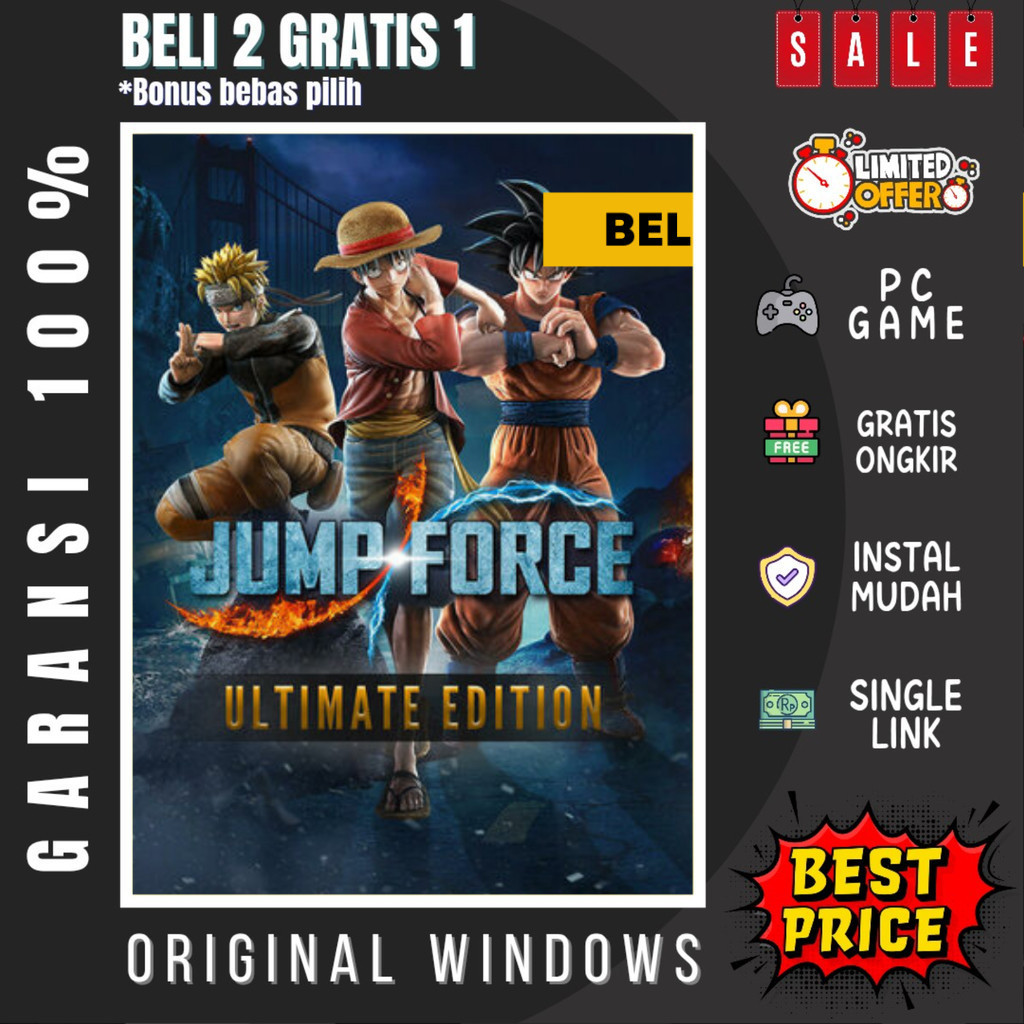 Jual JUMP FORCE ULTIMATE EDITION - GAME PC - GAME LAPTOP - PC GAMES - BELI 2 GRATIS 1 - ORIGINAL ...