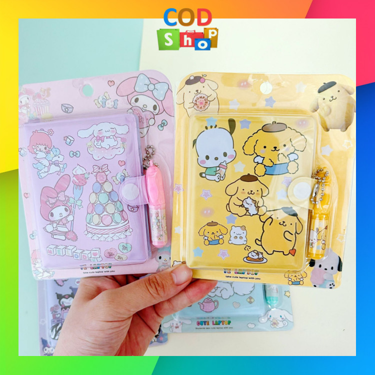Jual COD - S6146 Mini Klip Note Book and Pen / Buku Diary Kancing ...