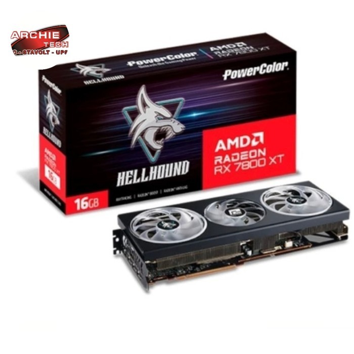 Jual VGA PowerColor Hellhound AMD Radeon RX 7800 XT OC 16GB GDDR6 ...