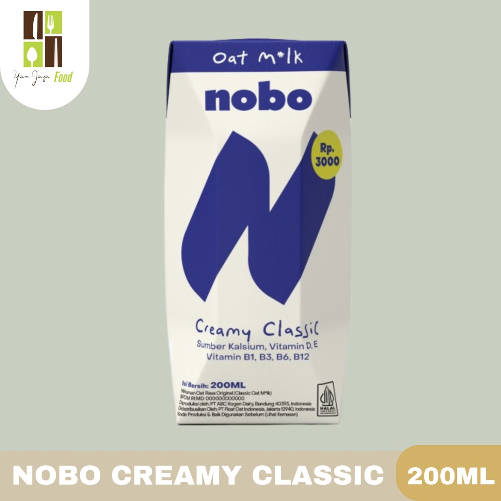 Jual Oatside Nobo Creamy Classic / Oat Milk / Oat Drink / Minuman Bergizi Kemasan 200ml 1pcs ...