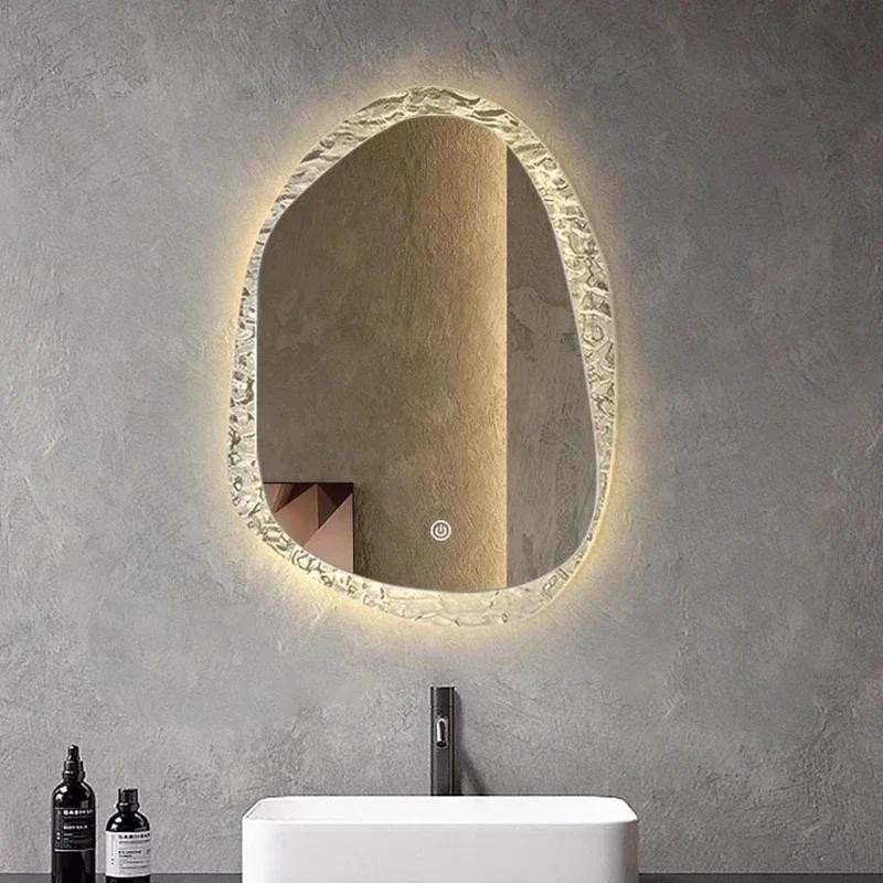 Jual Irregular Touch Screen Mirror For Wall LED Makeup Bathroom Compact ...