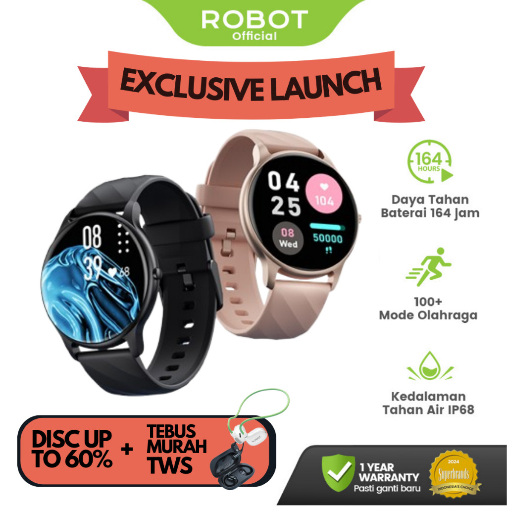 Jual ROBOT Smartwatch GT1 Smart watch Aluminium Alloy 1.32 Inch ...