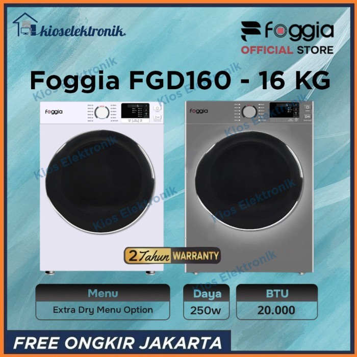 Jual Dryer Gas Foggia 16 Kg FGD160 Gas Dryer 16kg FGD-160 Mesin Dryer Bed Cover - FGD-160DGY ...