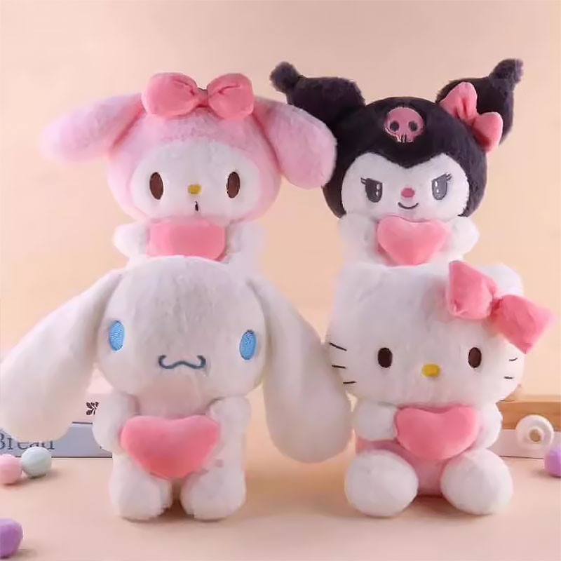 Jual 22Cm Heart Hugging Sanrio Series Hello Kitty Kuromi Plush Dolls ...
