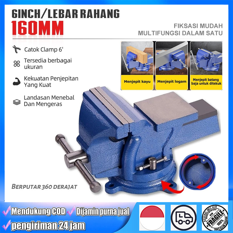 Jual Catok Clamp catok paron Ragum Klem Catok Meja Bench Vise Ragum ...