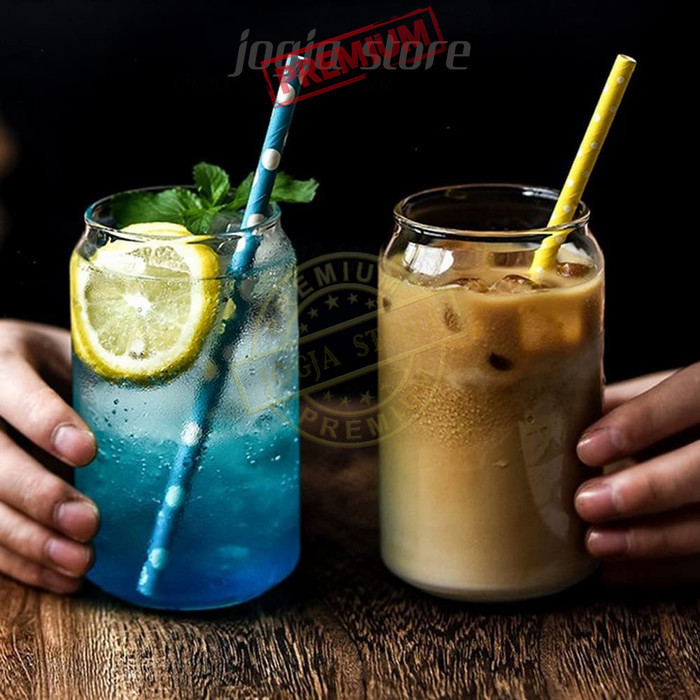Jual Gelas Bentuk Kaleng 400ml-550ml Can Glass / Gelas Kaca Kaleng Cola ...