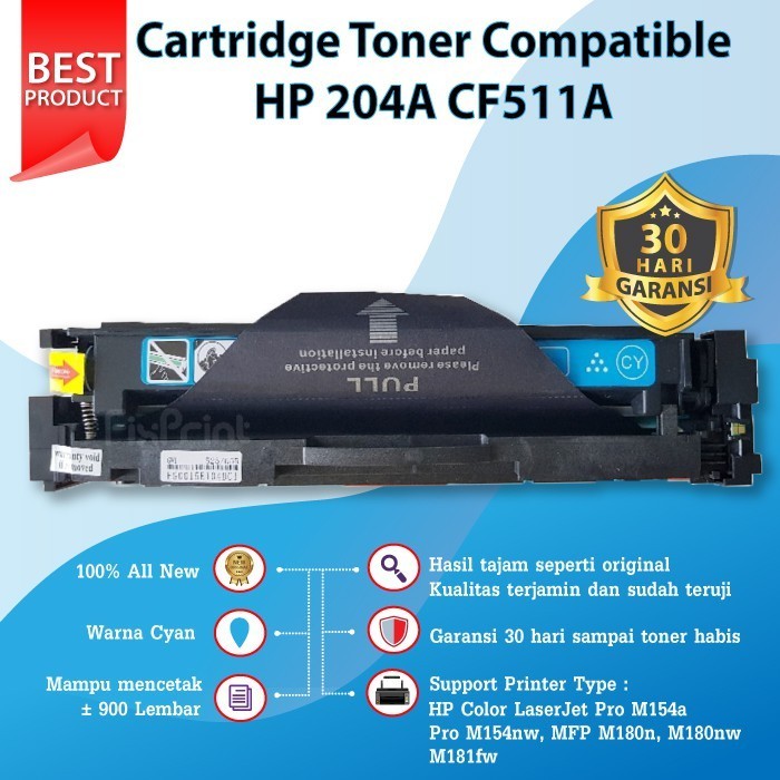 Jual Catridge Toner Compatible HP 204A CF510A Black CF511A Cyan CF512A ...