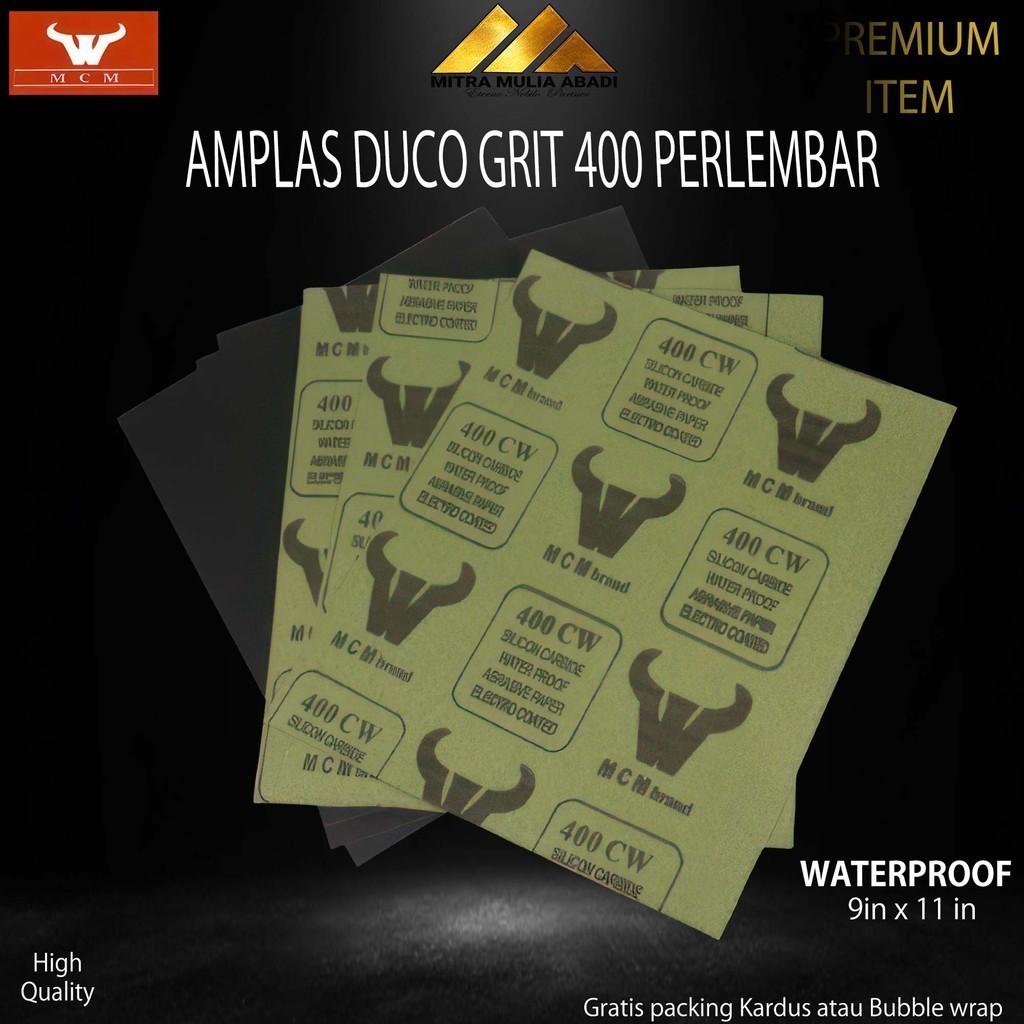 Jual Amplas Duco Grit 400 Perlembar / Amplas Gosok Anti Air Serbaguna ...