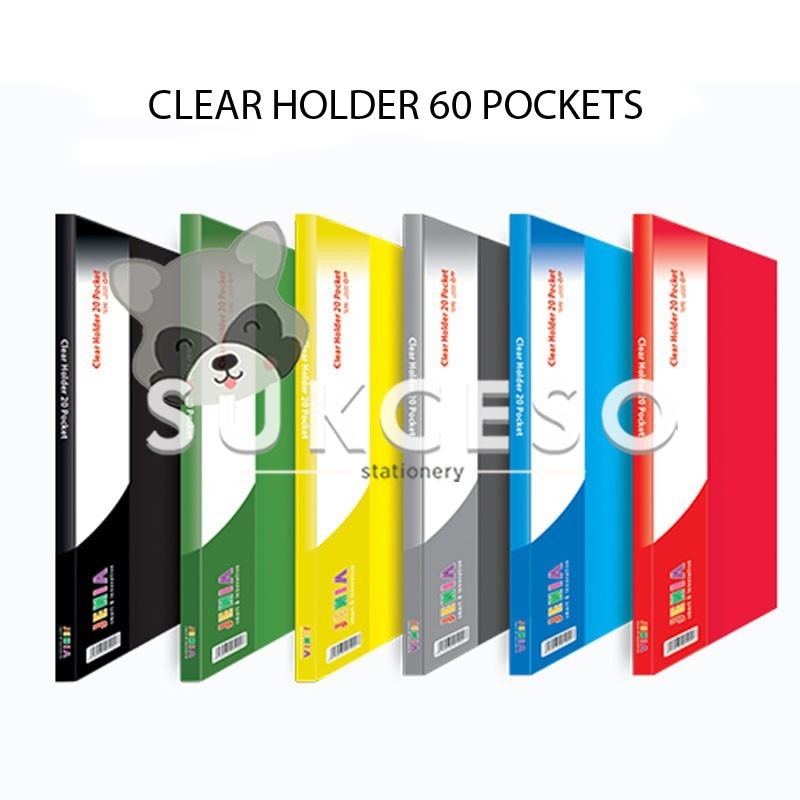 Jual Jenia Clear Holder Folio F4 Isi 60 Pocket Map Dokumen | Shopee ...