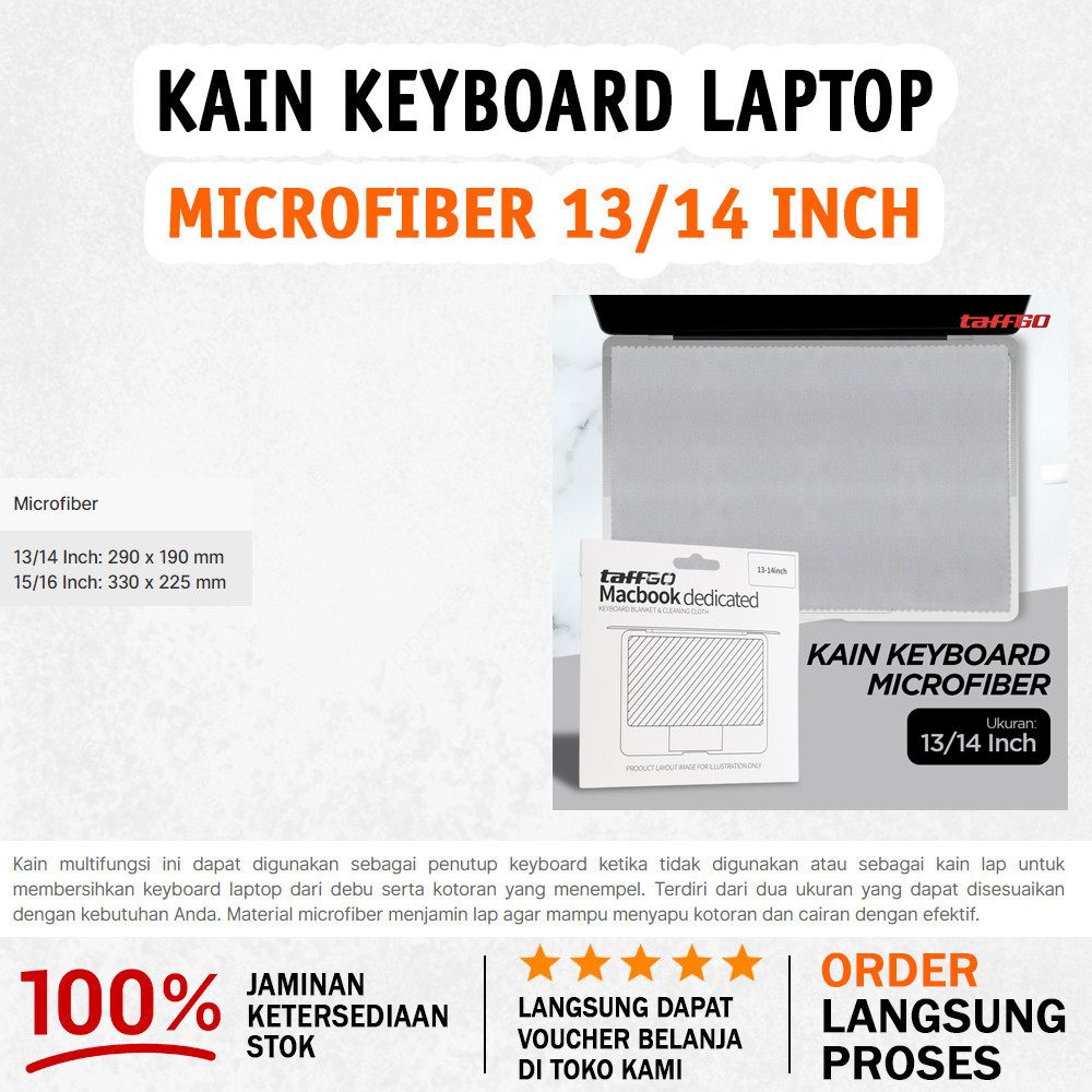 Jual Kain Keyboard Laptop Cover Lap Microfiber 13/14 Inch | Protector ...