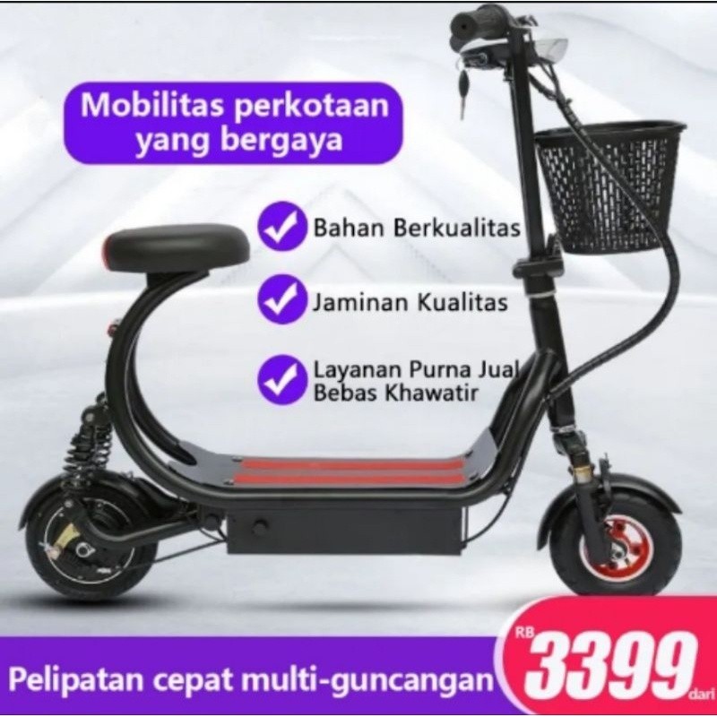 Jual Sepeda Listrik Dewasa Skuter Listrik Jangkauan 25km Scooter ...