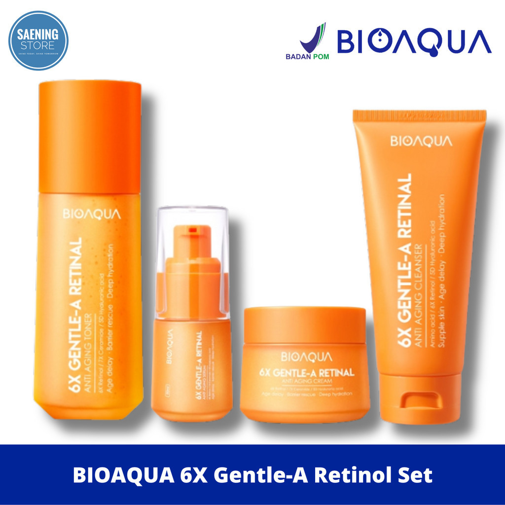 Jual BIOAQUA 6X Gentle-A Retinol Anti Aging Paket Skincare Set Retinol ...