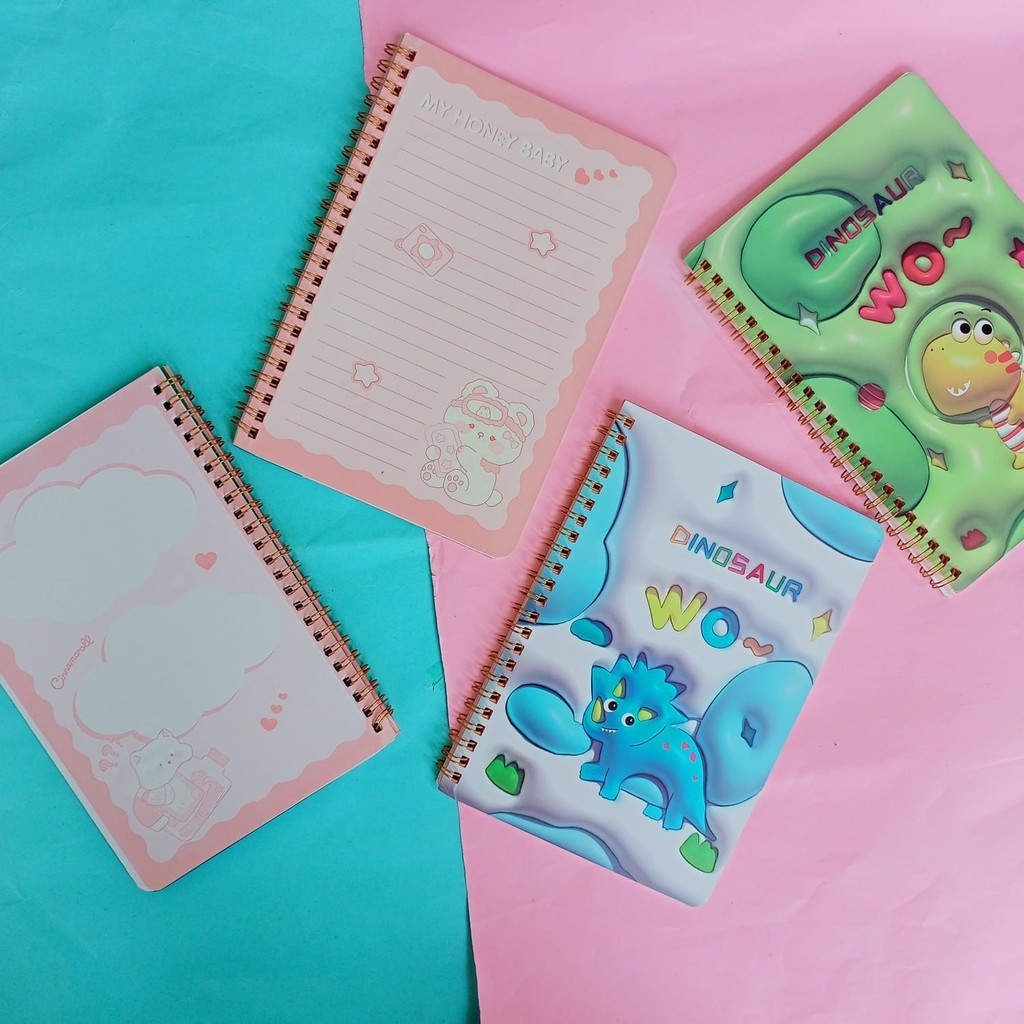 Jual LBH Notebook A5 isi 38 lembar Buku Diary Karakter Dinosaurus ...