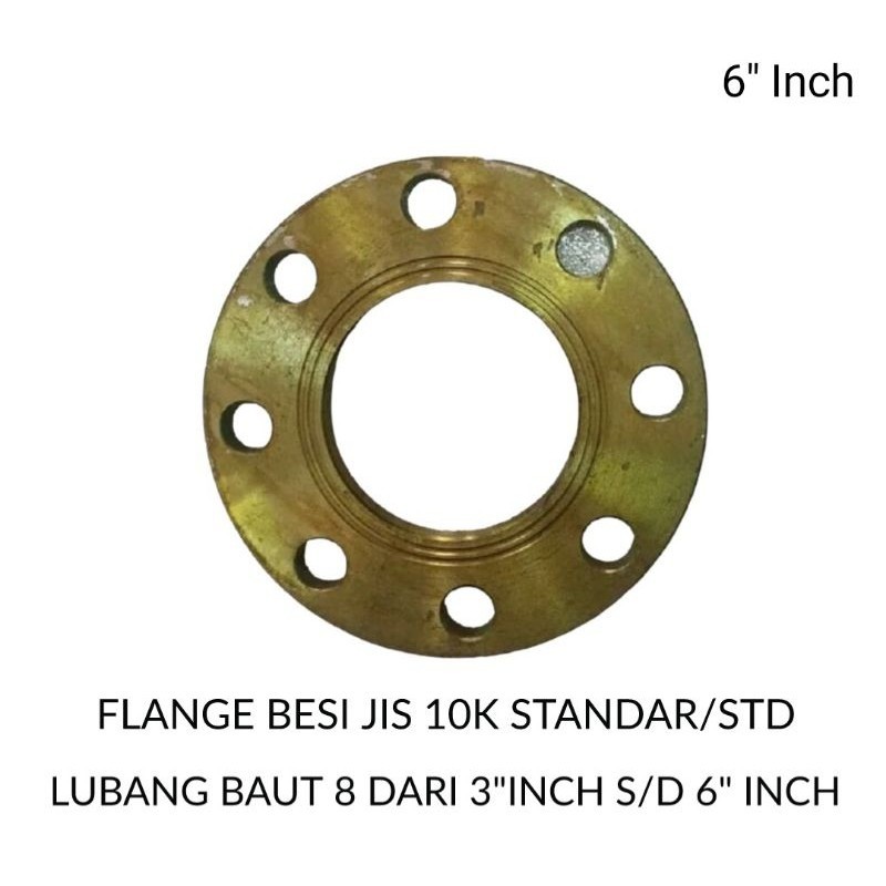 Jual Flange besi JIS 10K 6" inch DN 150 standar/STD | Shopee Indonesia