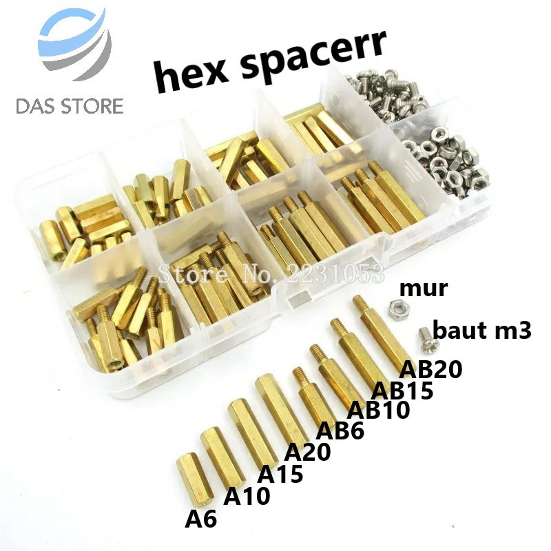 Jual Hex nut m3 spacer pcb dan lainnya | Shopee Indonesia