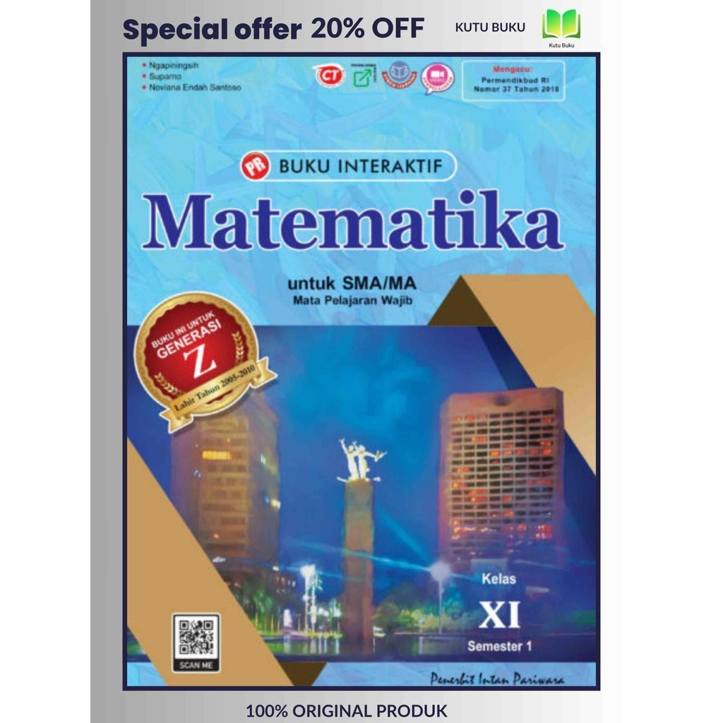 Jual Buku Pr/Lks Matematika Wajib K13 SMA/MA Kelas 11/XI Semester 1 Intan pariwara Tahun 2024 ...