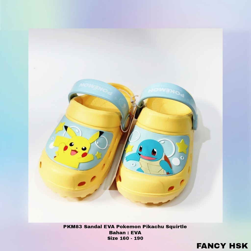 Jual KOREA SANDAL EVA POKEMON PIKACHU SQUIRTLE PKM83 | Shopee Indonesia