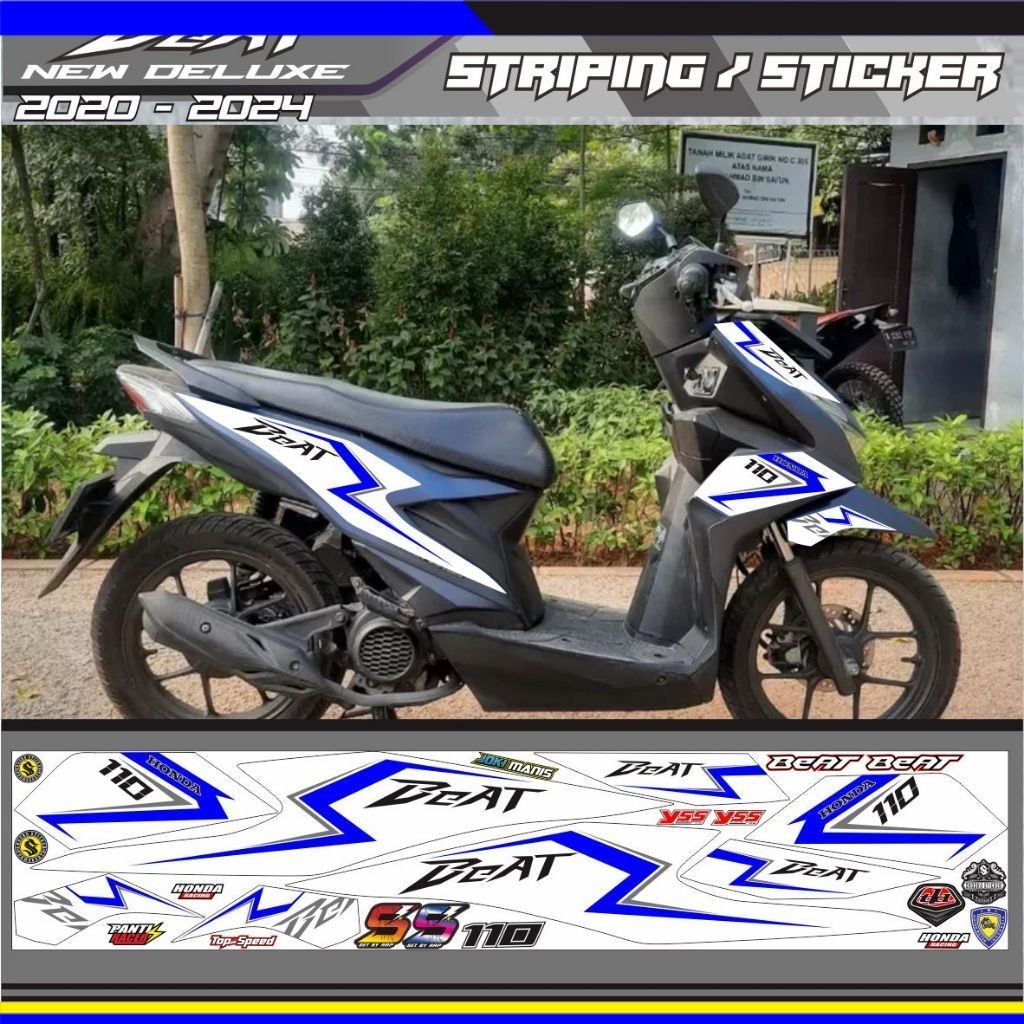Jual STIKER BEAT / VARIASI / STRIPING MOTOR BEAT NEW 2020 / 2024 MOTIF ...