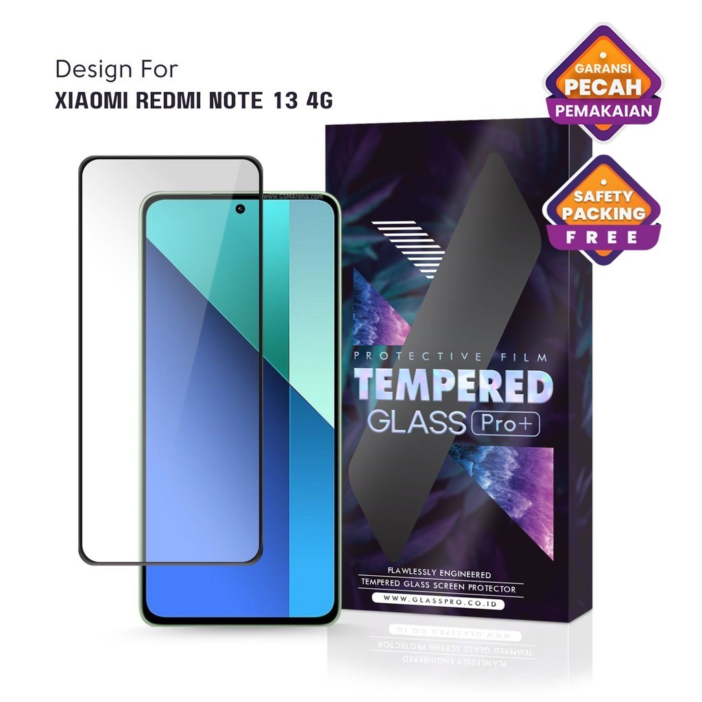 Jual Premium Tempered Glass for Xiaomi Redmi Note 13 4G Full Cover - Anti Gores Kaca Screen ...