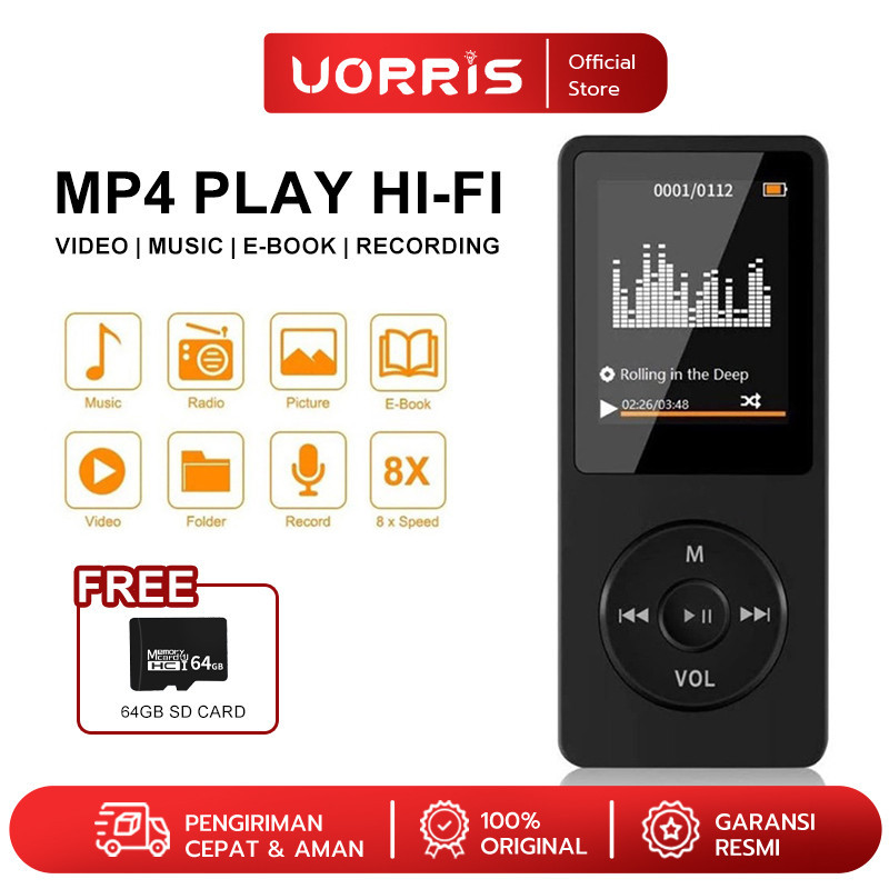 Jual Mp3 Mini Player Bluetooth Mp4 Player Bluetooth Free 64gb Card