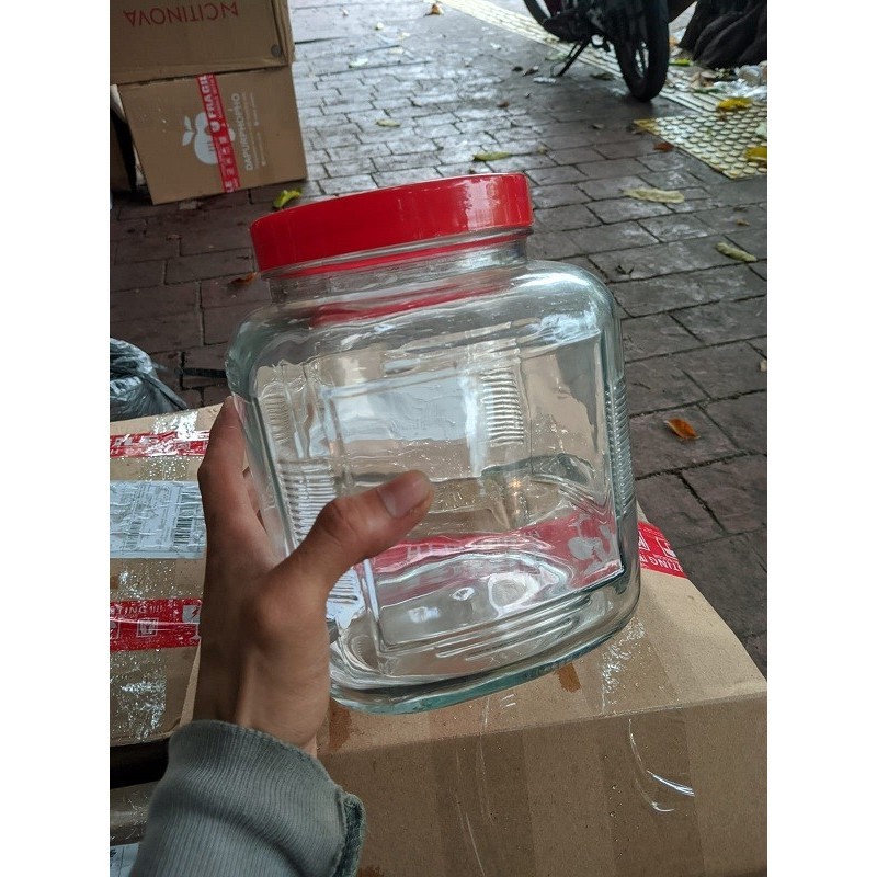 Jual Toples Kaca 4 Liter/ Toples Kerupuk/ Toples Besar/ Toples | Shopee Indonesia
