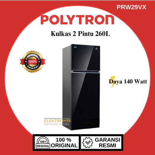Jual POLYTRON Kulkas 2 Pintu Belleza Jumbo Inverter PRW 29VX 260L/PRW-29VX/PRW 29VX/POLYTRON ...