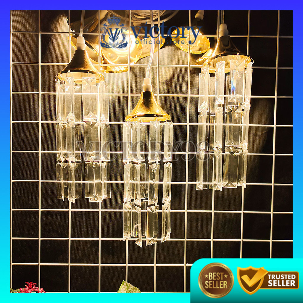 Jual Lampu Rumbai Gantung Akrilik 1 Set Isi 10 ubur ubur Kristal ...