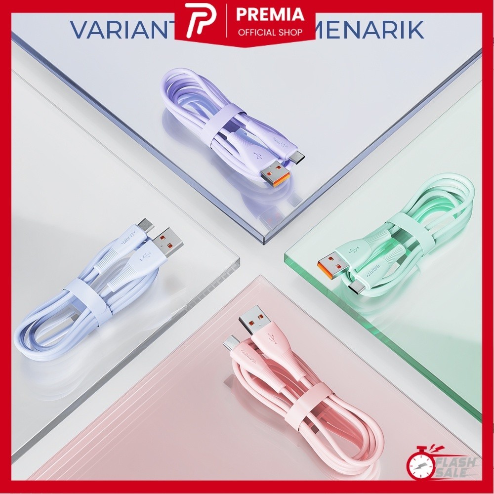 Jual Kabel data type C macaron / Data cable macaron type C micro USB ...