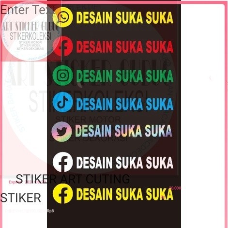 Jual Sticker desain suka suka ( cutting sticker bukan printing ...