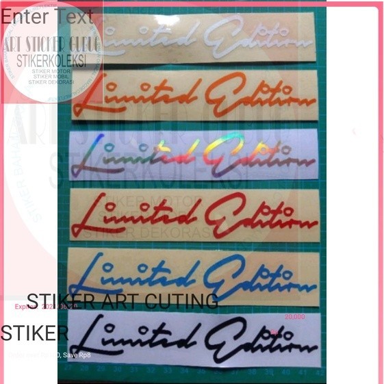 Jual Sticker cutting Limited edition cocok untuk aksesoris | Shopee ...