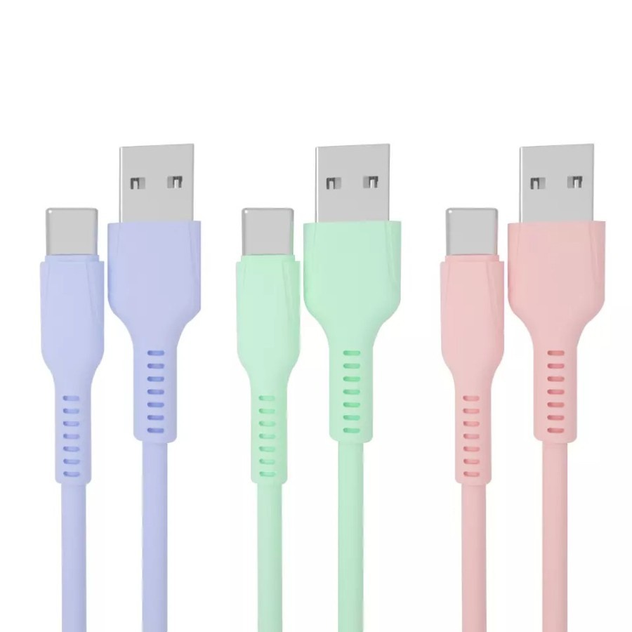 Jual Kabel Data Charger Macaron Micro USB & Type C / Cable Transmission ...