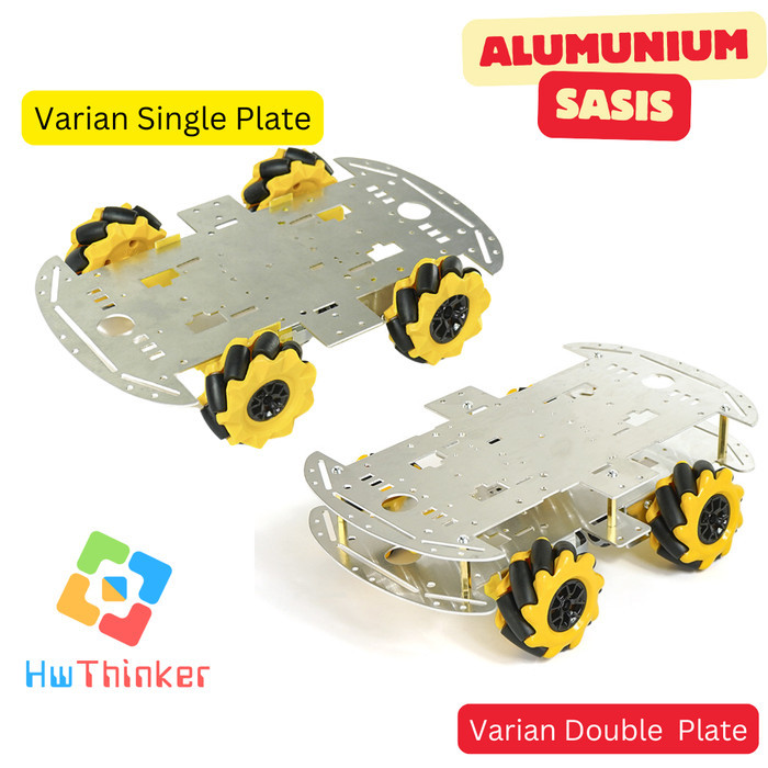 Jual Kit Mainan Edukasi Robotik Mecanum Omni wheel car 4WD metal ...
