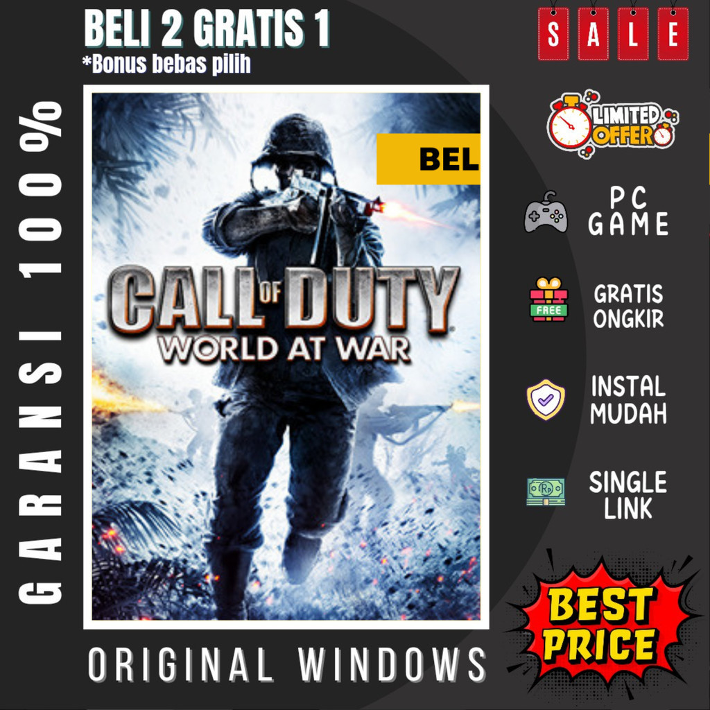 Jual CALL OF DUTY WORLD AT WAR - GAME PC - GAME LAPTOP - PC GAMES ...