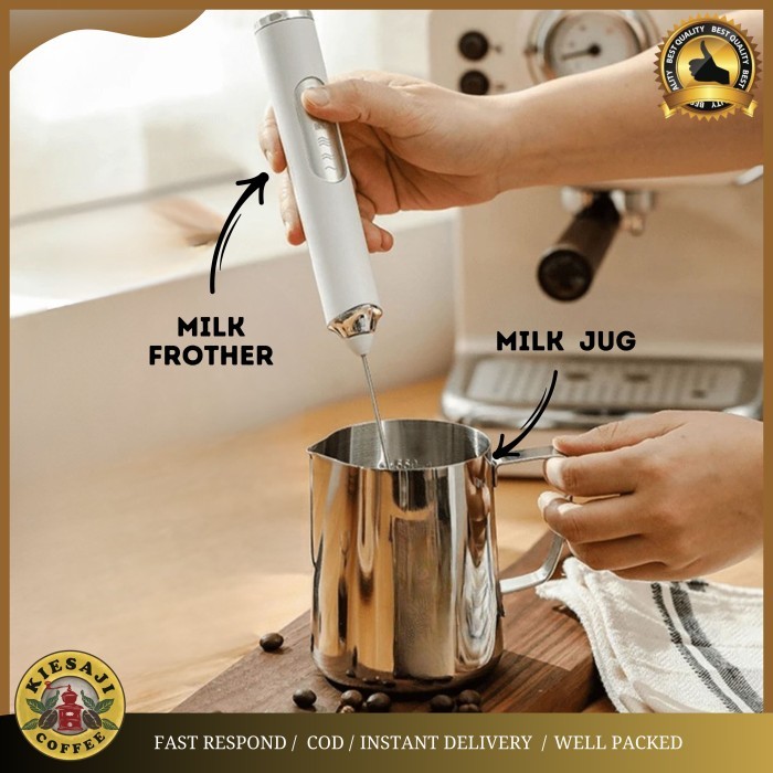 Jual Paket Barista Milk jug milkjug +Elektrik Portable frother USB ...