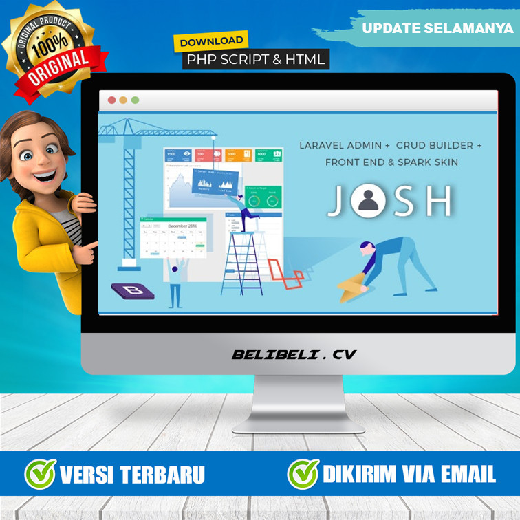 Jual Josh - Laravel Admin Template + Front End and CRUD - PHP script HTML template | Shopee ...
