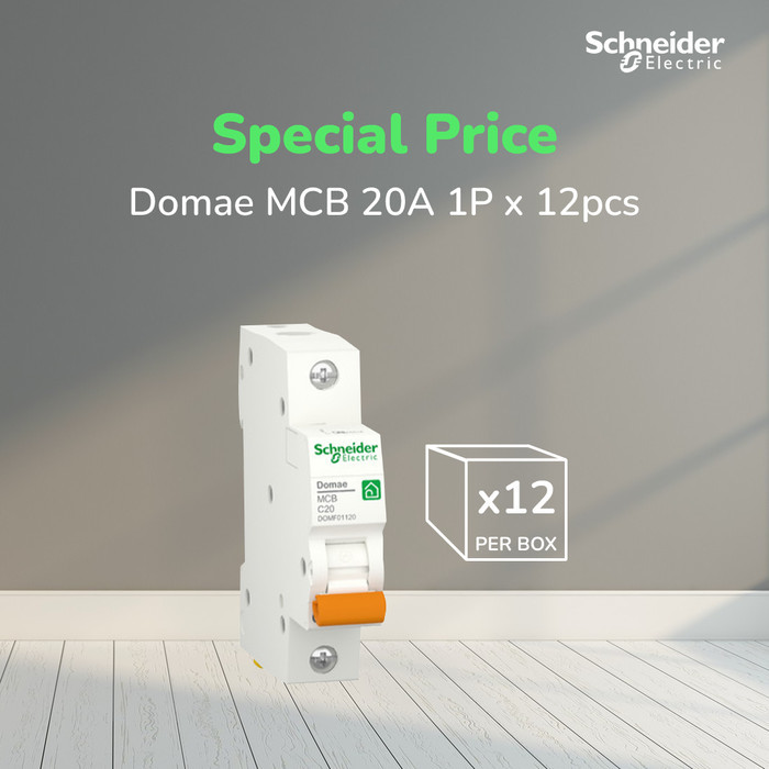 Jual (Isi 12pcs) Schneider Electric NEW DOMAE MCB 20A 1P - DOMF01120 | Shopee Indonesia