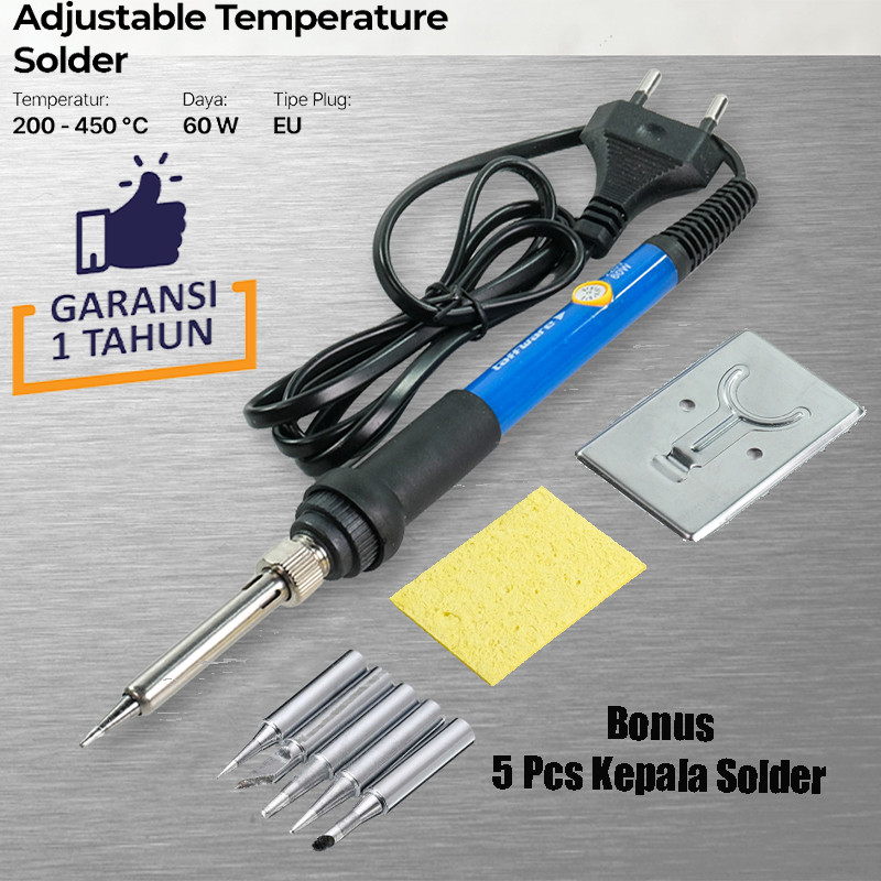 Jual ALAT SOLDER LISTRIK 60W SOLDERING IRON ADJUSTABLE TEMPERATURE ...