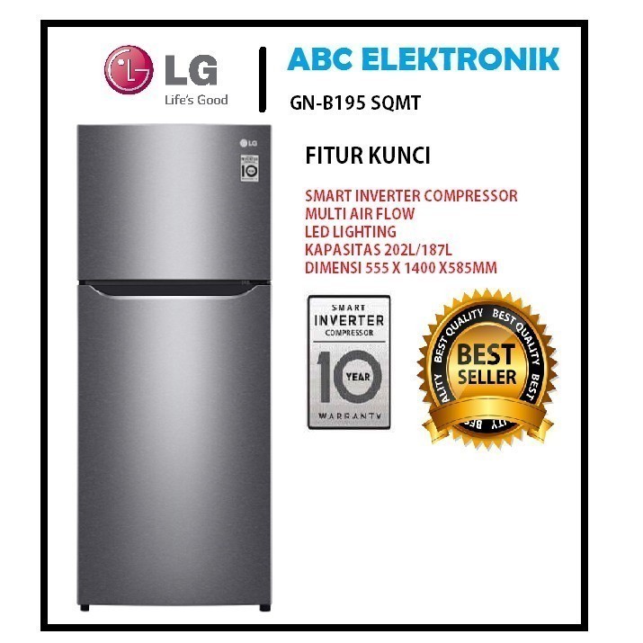 Jual KULKAS LG 195 SQMT 2 PINTU GARANSI RESMI | Shopee Indonesia
