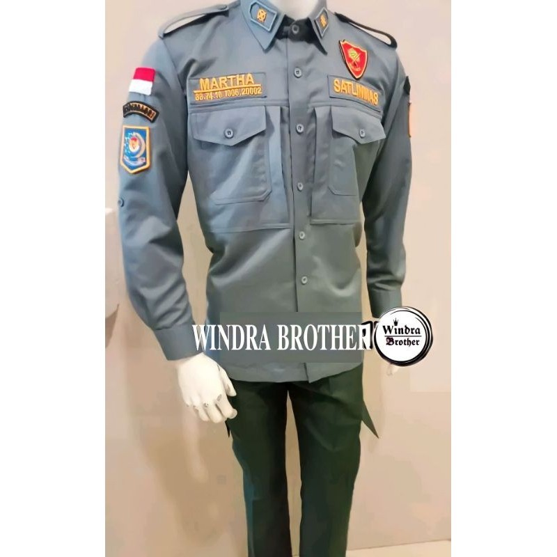 Jual seragam linmas baju linmas linmas kumplit free Atribut Lengkap ...