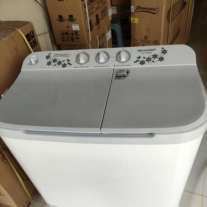 Jual Mesin Cuci Sharp 2 Tabung EST 90 MW (9 KG) | Shopee Indonesia