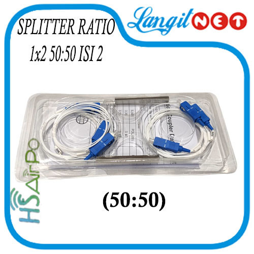 Jual MINI PLC SPLITTER RATIO 1x2 PLC SPLITTER 50:50 ISI 2 0.9mm ...