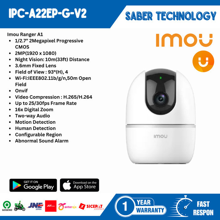 Jual Imou Ranger A1 IPC-A22EP-G-V2 2MP 1080P Wifi Wireless IP Camera ...