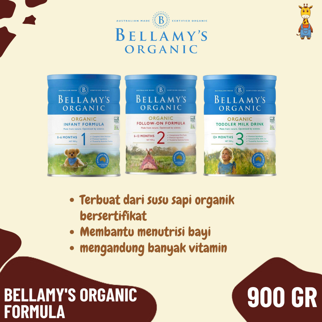 Jual Bellamys Organic Formula 900 GR - Susu Formula 0-6 Months | Shopee ...