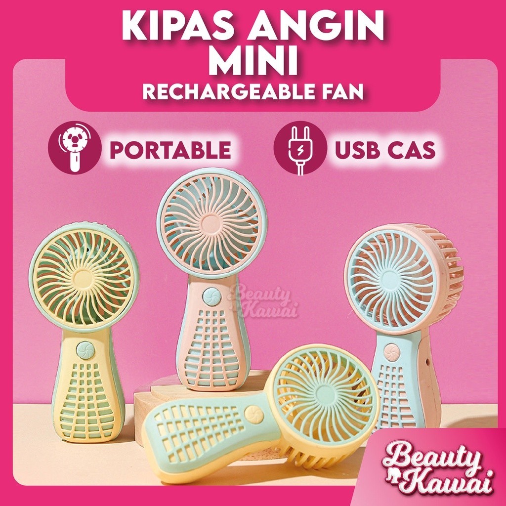 Jual Kipas Angin Mini 6 Cm Fan Portable 800mah Genggam Handy Stand Baterai Tahan Lama Shopee