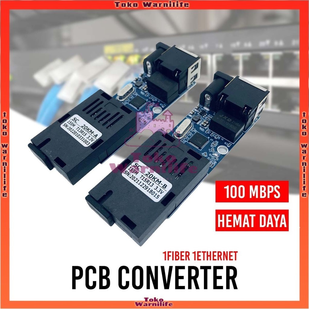 Jual 1SC1E PCBA MEDIA KONVERTER 1 FO 1 LAN 10/100 POE IN 5-24V HTB 3100 ...