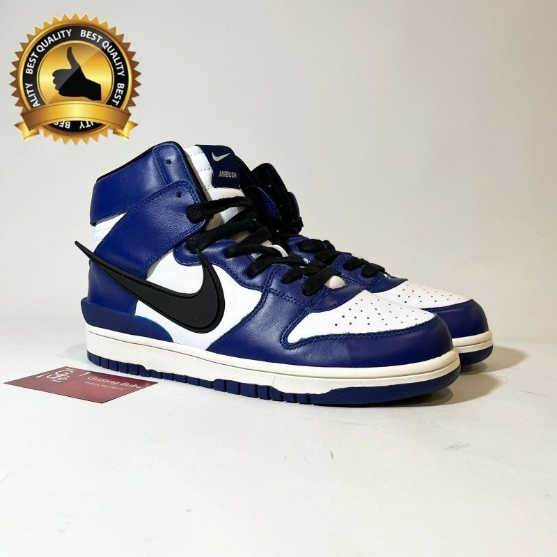 Jual Nike Dunk High AMBUSH Deep Royal Blue Ocean Dunk x AMBUSH Sneakers ...