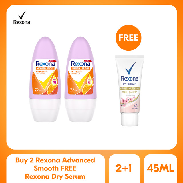 Jual Buy 2 Rexona Advanced Smooth Free Rexona Dry Serum | Shopee Indonesia