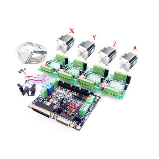 Jual 4 Axis CNC Engraving Control kit with Mach3 57 3A stepper driver ...