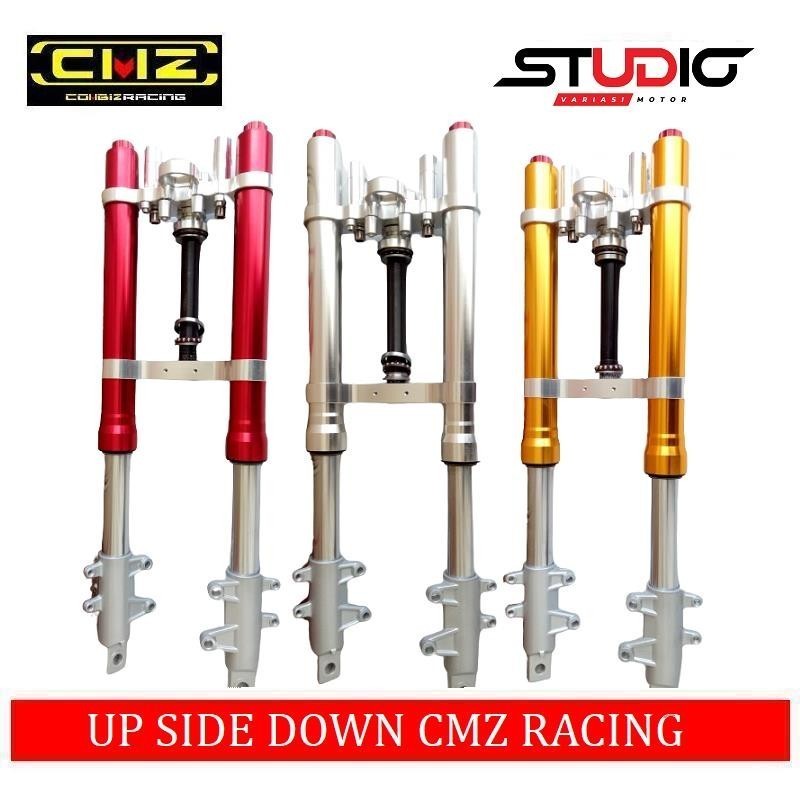 Jual CMZ RACING - Up Side Down Shock Depan Cnc Double Disc Vixion Byson Tiger Scorpio Cb150 ...