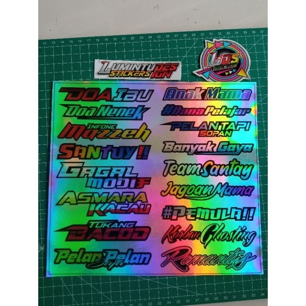 Jual Stiker Kata Kata / Sticker Hitz / Sticker Viral / Stiker Bengkel ...
